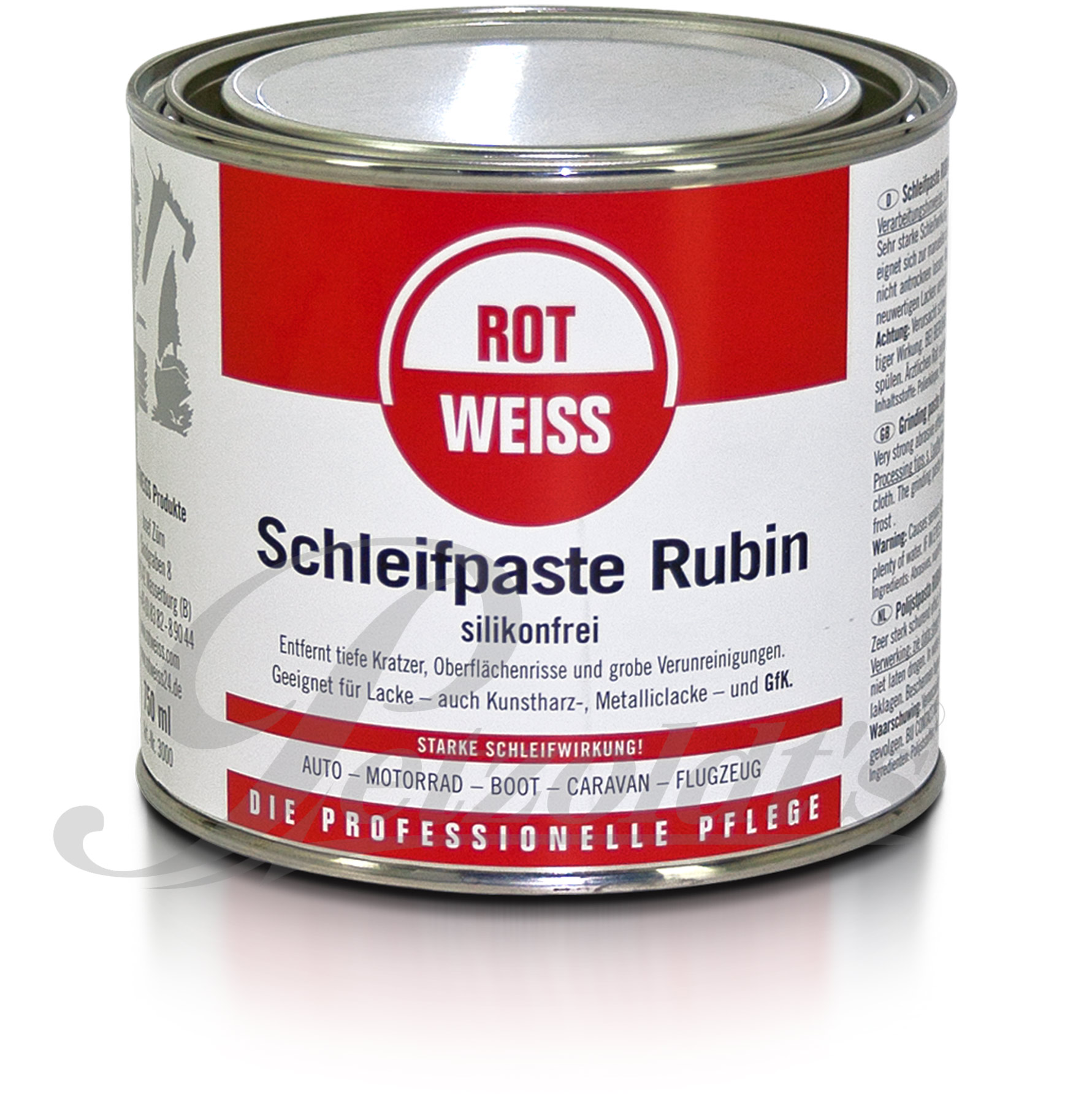 RotWeiss Schleifpaste Rubin 750ml - Spiegelglanz professionelle ...